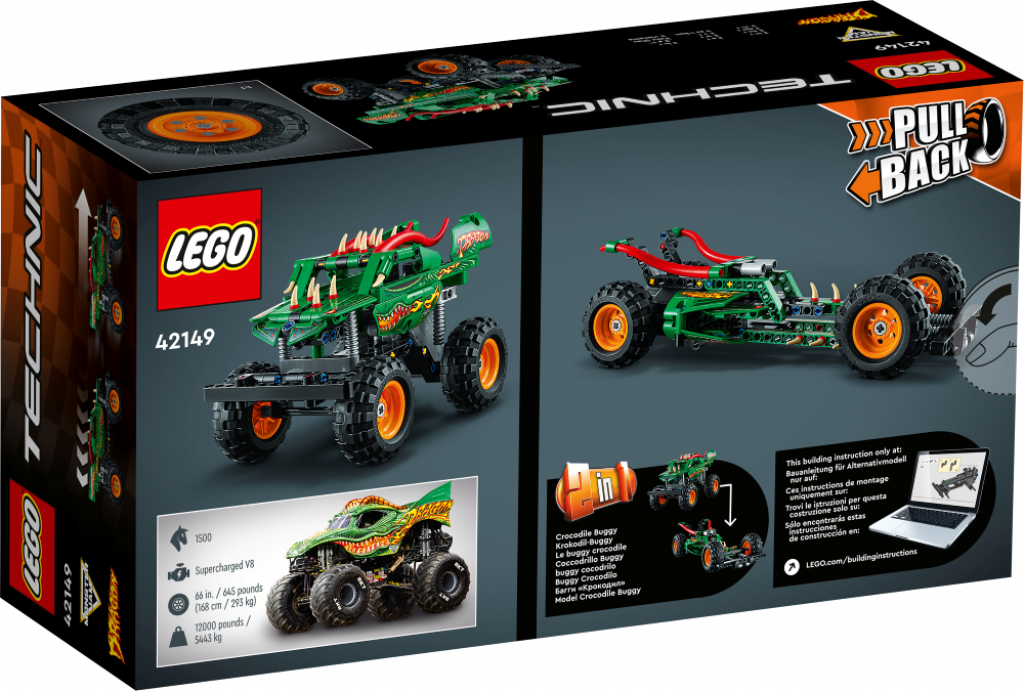 42149 LEGO® Technic Monster Jam™ Dragon™, 7+ gadi, 2023. gada modelis ...